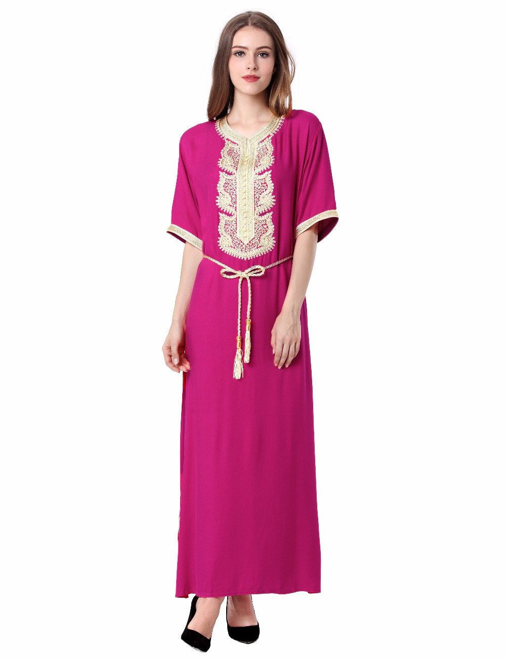 Women's Maxi Muslim Long Dubai Dress moroccan Kaftan Caftan Jilbab Isl