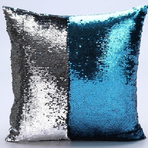 Reversible Sequin Mermaid Sequin Pillow Magical Color Changing Throw P