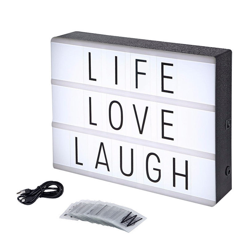 DIY Cinematic Light Box Battery USB Powered Lightbox A4 A5 Size With L